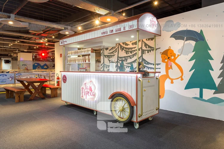 Modern Design Shopping Mall Retail Display Cart Fast Food Counter ...