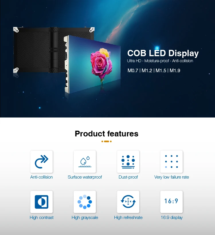 Indoor Cob Led Display Small Pixel Pitch P0.7mm 2k 4k 8k High ...