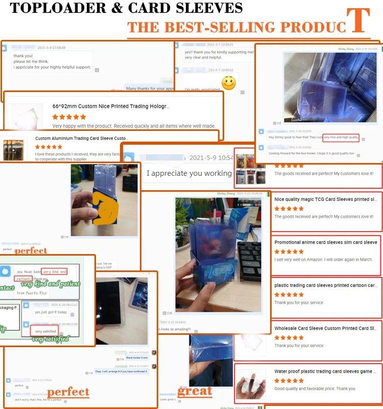 PVC Toploader Sleeves for Trading Cards – 35pt Protection, OEM