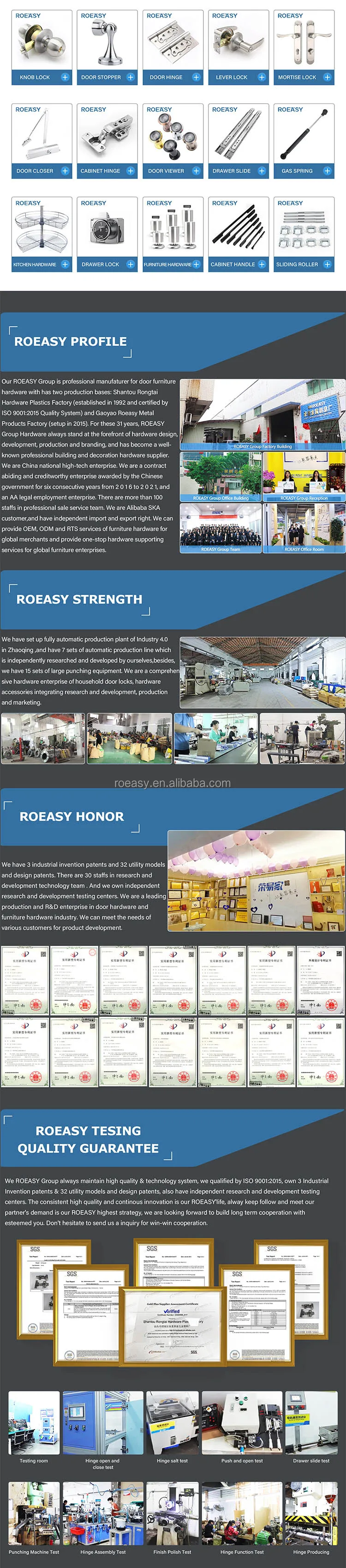 Roeasy Turkey Security Round Ball Door Locks for Aluminium