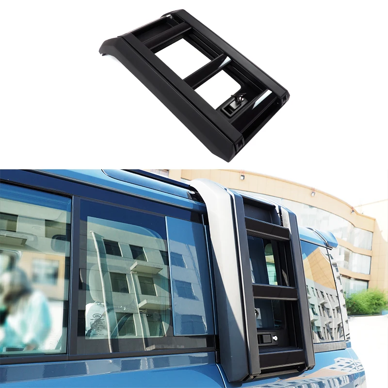 The Black Folding Roof Ladder for Land Rover 2020+ Defender High ...