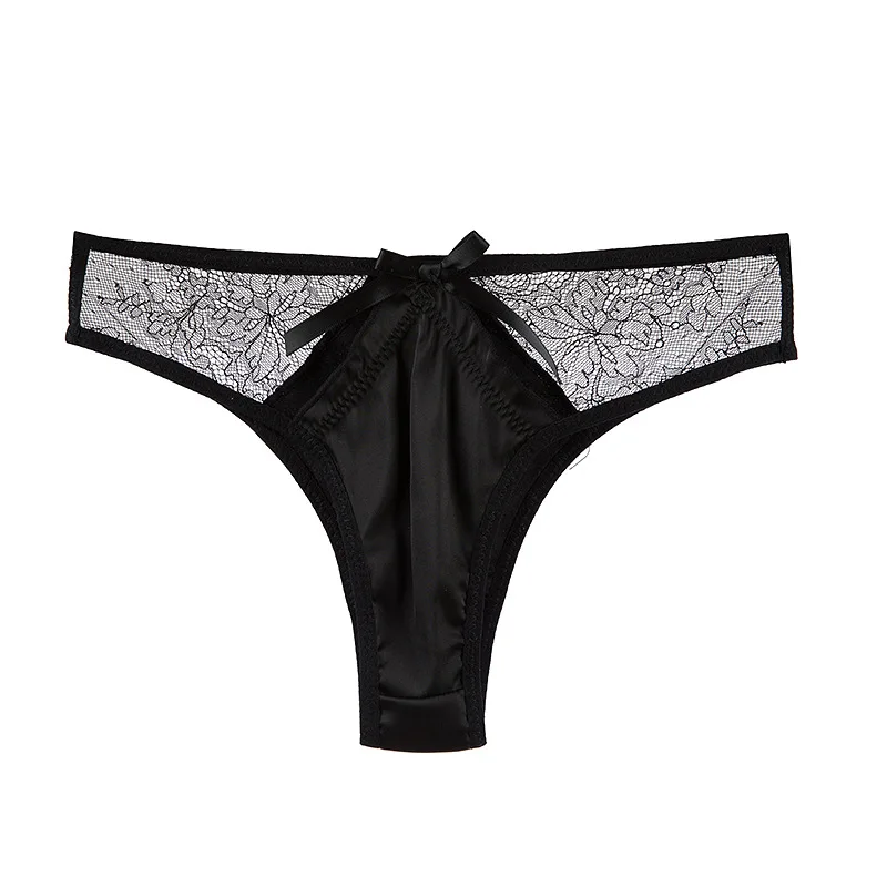 Shop Low Rise Solid Color Lace Thong Panties - Sexy & Comfortable