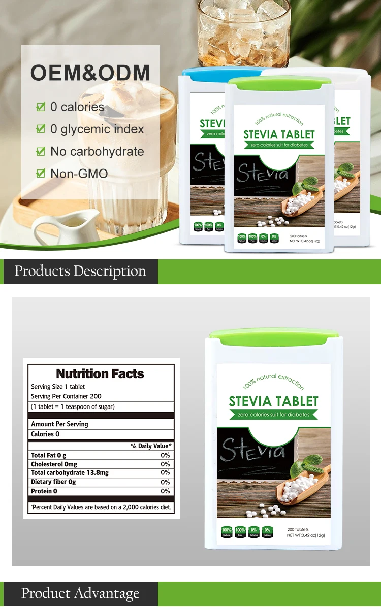 Private Labels Natural Sweeteners Zero Calorie Sugar Organic Stevia ...
