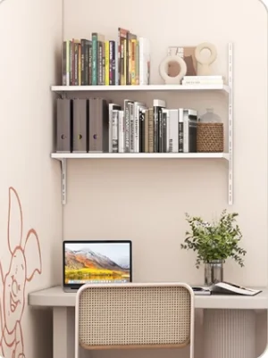 Bookshelf Wall Rail Upright Beam Accessories Metal Shelf Wall Mount ...