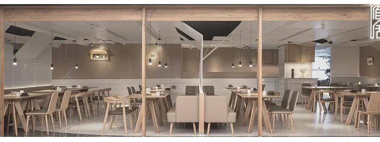 Modern Restaurant Furniture Booth Seats Cafeteria Cafe Table and Chairs ...