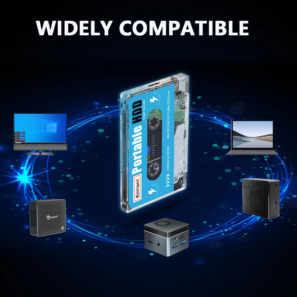 S Kinhand 500G HDD Portable External Hard Drive Disk 55000 Retro Disk ...