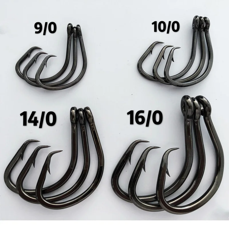 TUNA Hook Top Selling 1/0 to 16/0 High Carbon Jig Fishing Hooks