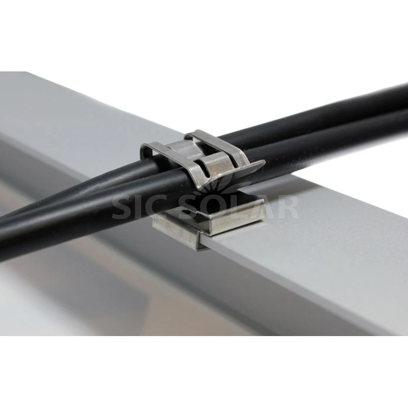 SUS304 Pv Cable Clips Clamp Solar Panel Cable Wire Clips for Solar ...