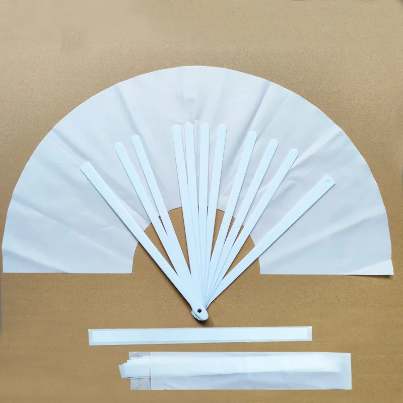 13 Inch Blank White Foldable Fan Sublimation Printing Polyester ...