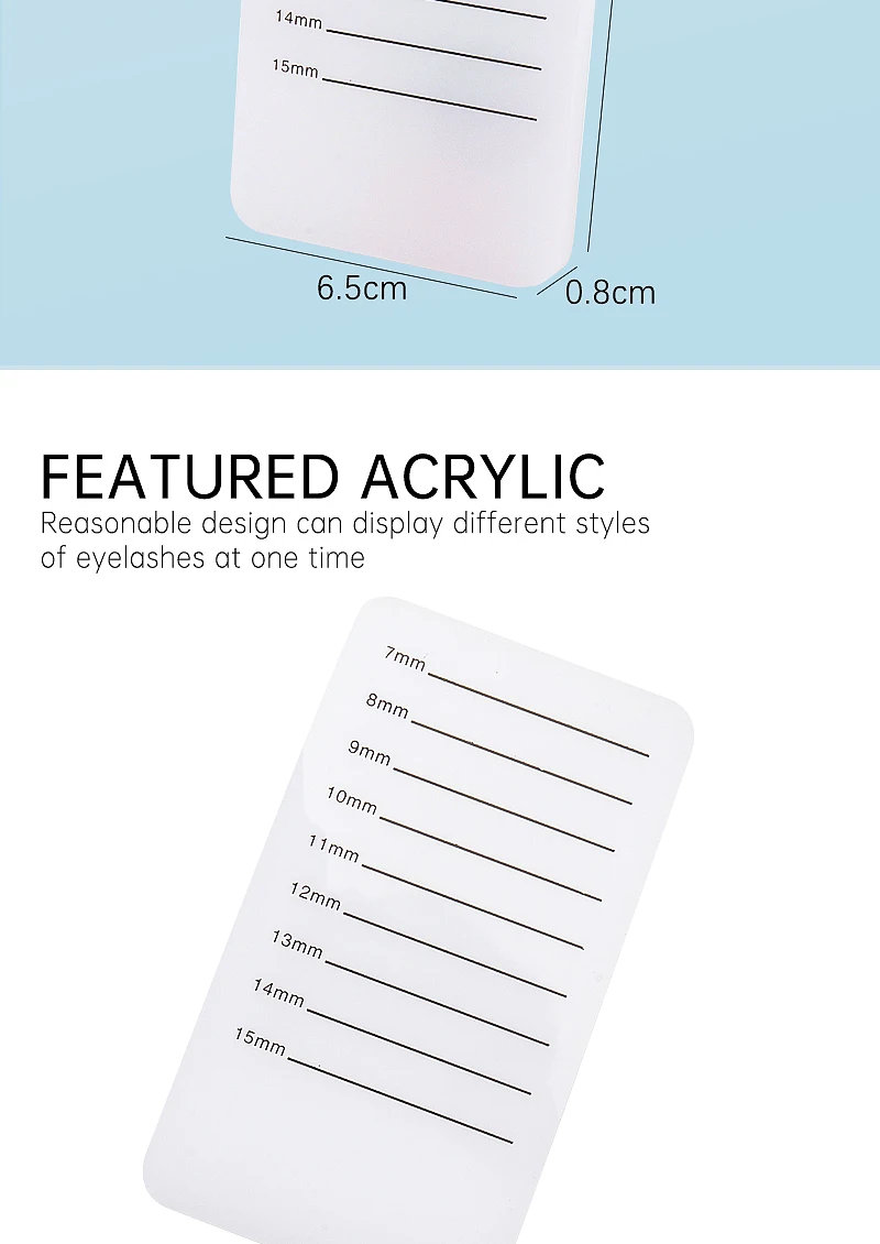 Eyelash Extension White Acrylic Eyelash Display Board Lash Scale Holder ...