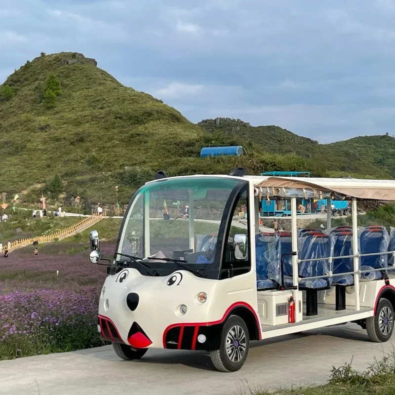 Comfortable Bus Sightseeing Buggy Tourist 48v Electric 14 Seater ...