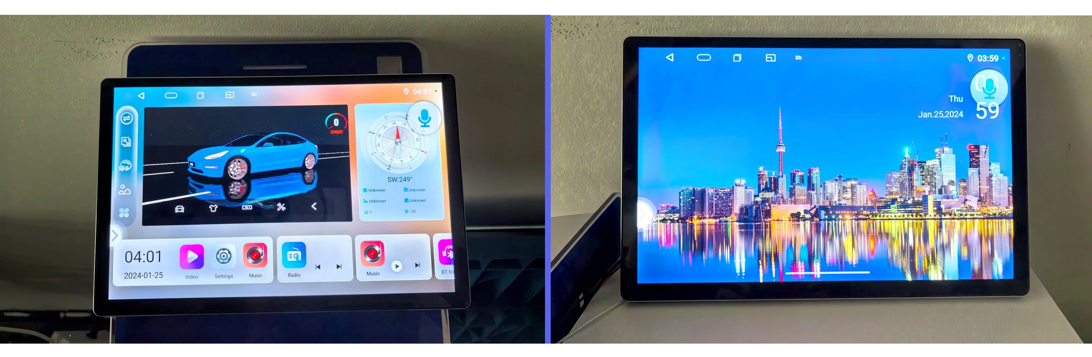 Universal 13.3" Screen Carplay Android Car Radio Pulgada Multimedia ...