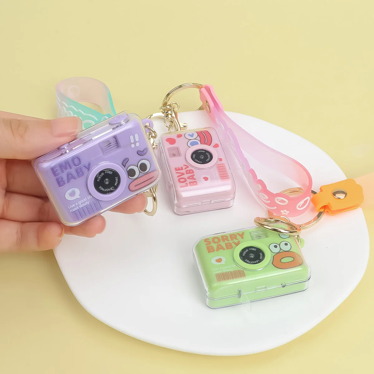 Cute Mini Anime Camera Keychain with Shutter Sound & Light ...