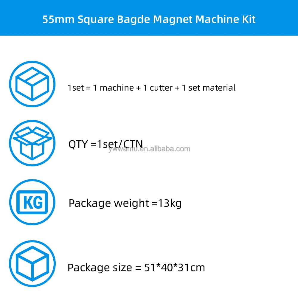50mm Square Magnet Machine Kit - DIY & Retail Solutions