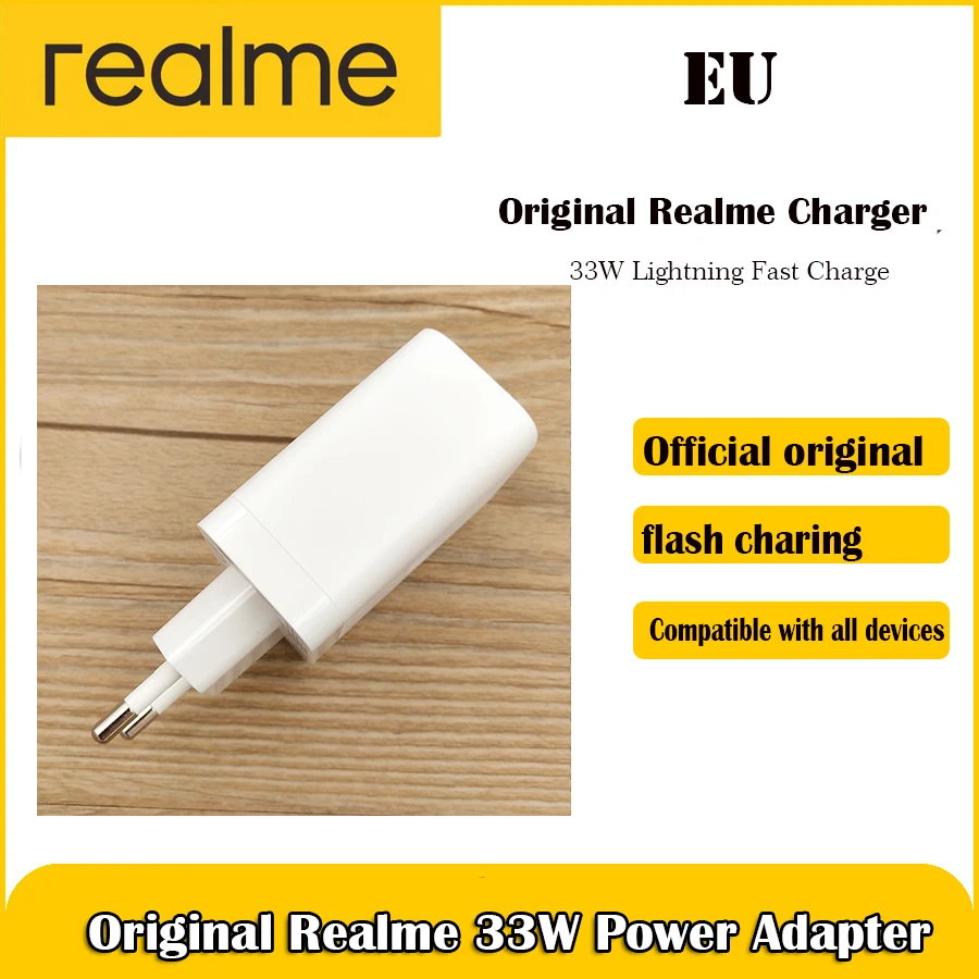 Official Original Eu Plug Realme 33w Power Adapter Qc 33w Fast Charger ...