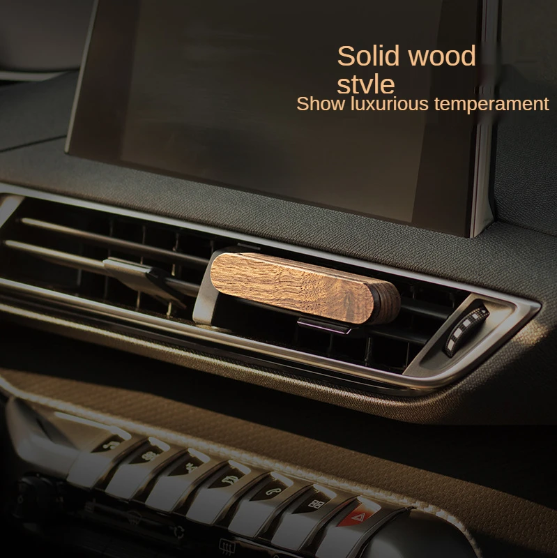 Custom Logo Car Vent Air Diffuser - Natural Wood Scent