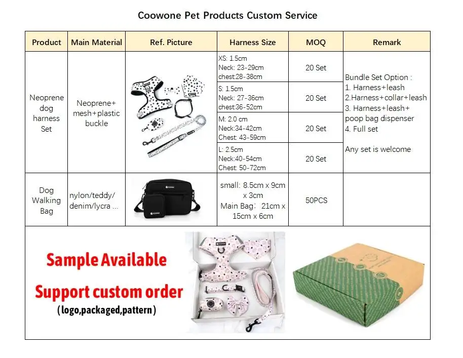 Custom Designer Dog Harness Set Soft Padded Pet Collar Premium Dog ...