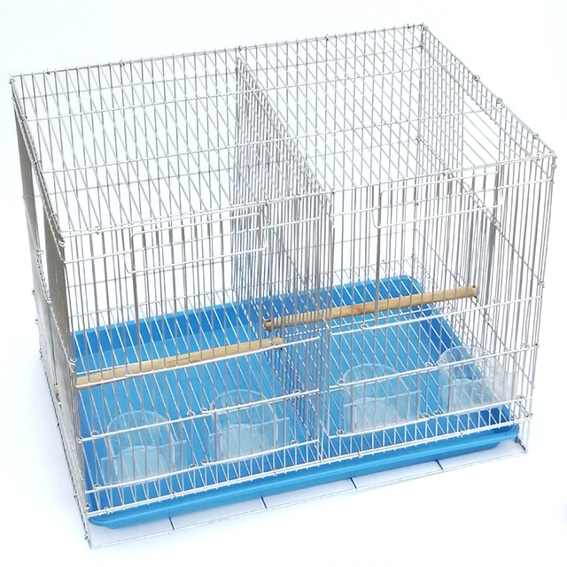 Large Galvanized Metal Bird Cage Iron Steel Folding Square Bird Cage ...