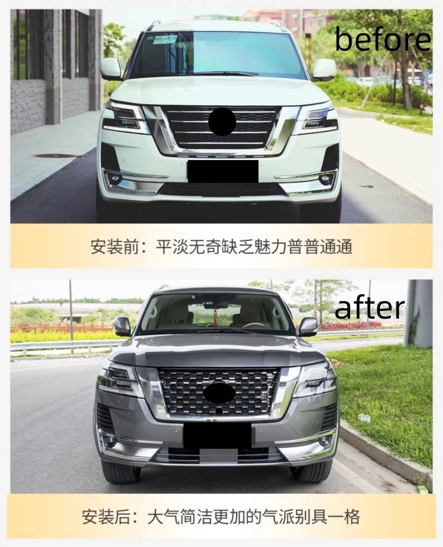 Body Kit For Nissan Patrol Y62 2020 2021 2022 Modified Grill Mask Grid ...