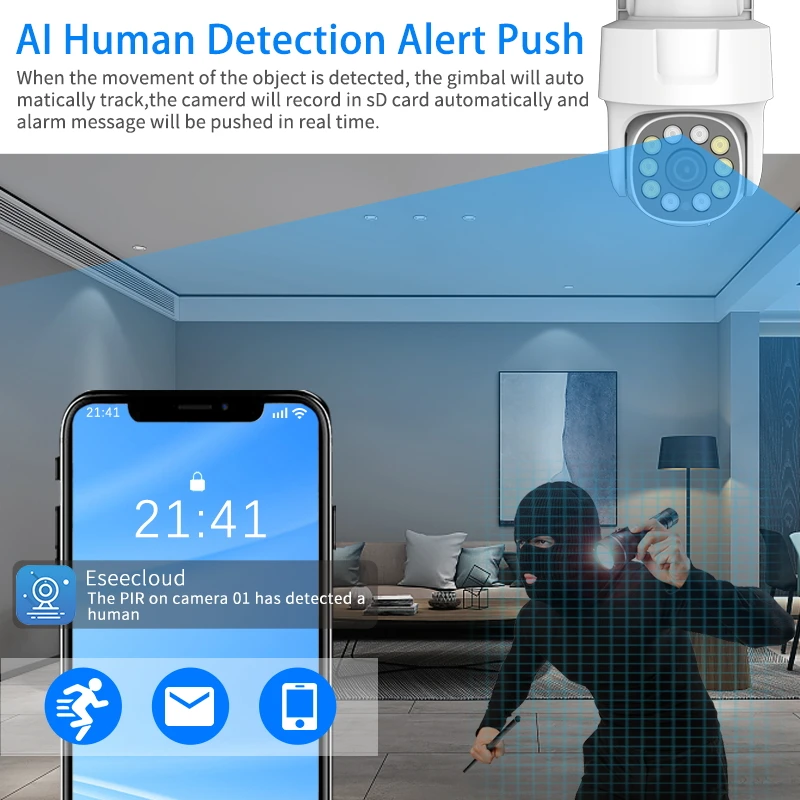 POE 4K 8MP Outdoor Night Vision Surveillance Camera Set