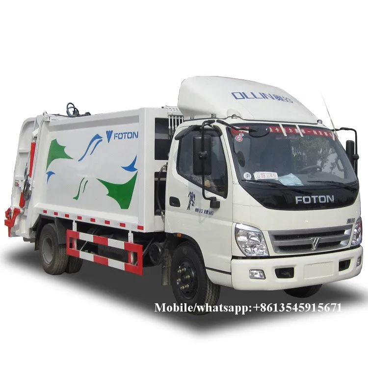 Foton Waste Collection Truck Light Garbage Compactor Refuse Disposal ...