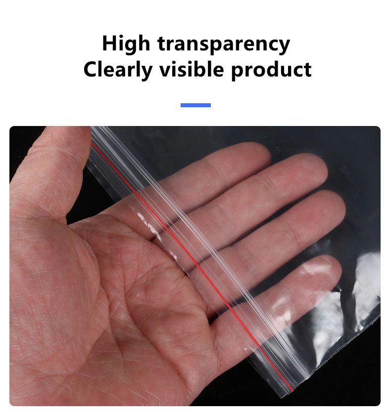 High Quality Thicken Clear Transparent Small Pe Plastic Packaging Food ...