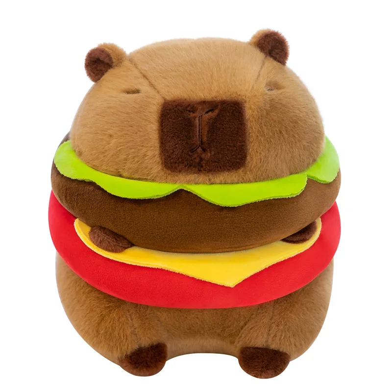 Capybara Hamburger Plush Simulation Capibara Plush Toy Kawaii Water ...