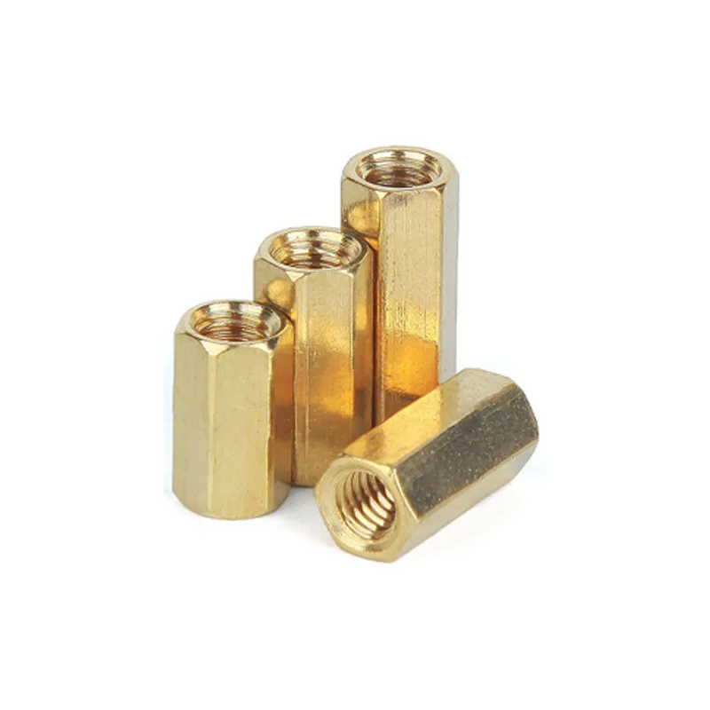 M4 M5 M6 Threaded Insert Hex Thread Round Brass Hexagon Standoff Spacer ...