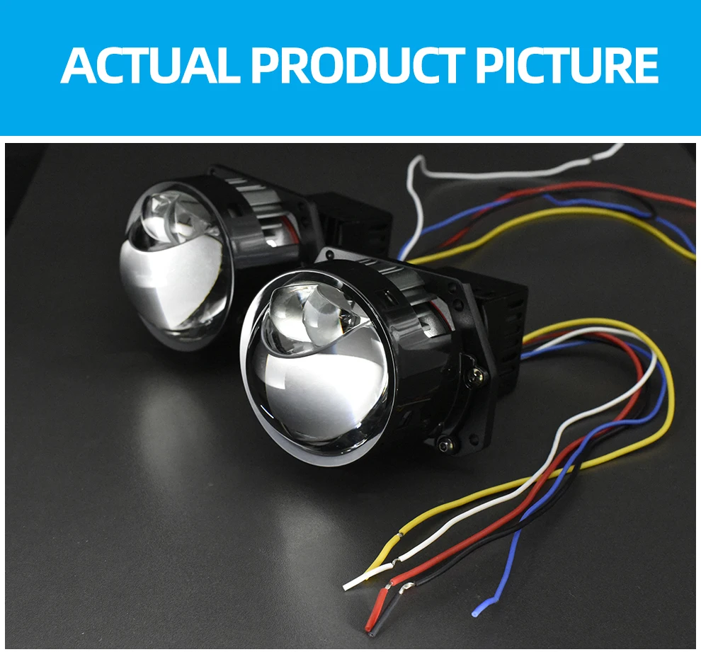 Dual Laser 180W Auto 3 Inch Bi LED Projector Lens for Car Lights