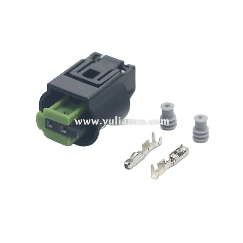 Female 2 Pin Wire Harness Connector 1718555-1| Alibaba.com