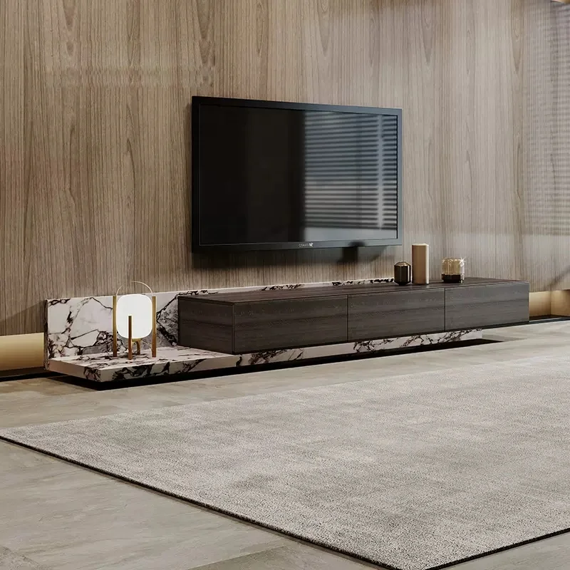 Commercial Grade Wall Mounted Media Console | Natural Marble Top – PGR ...