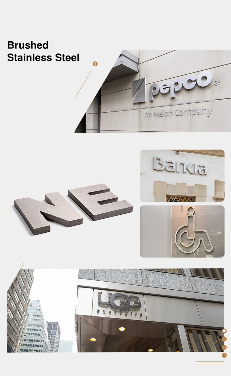 Custom Laser Cut Stainless Steel Wall Mount Signage