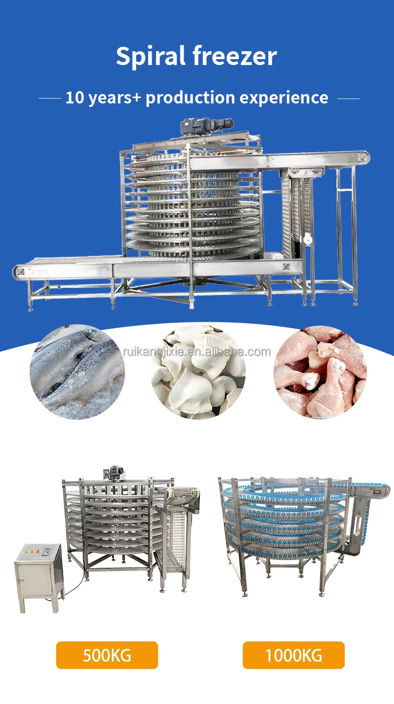 Drum Spiral Freezer Iqf Tunnel Freezer Equipment For French Fries - Buy ...