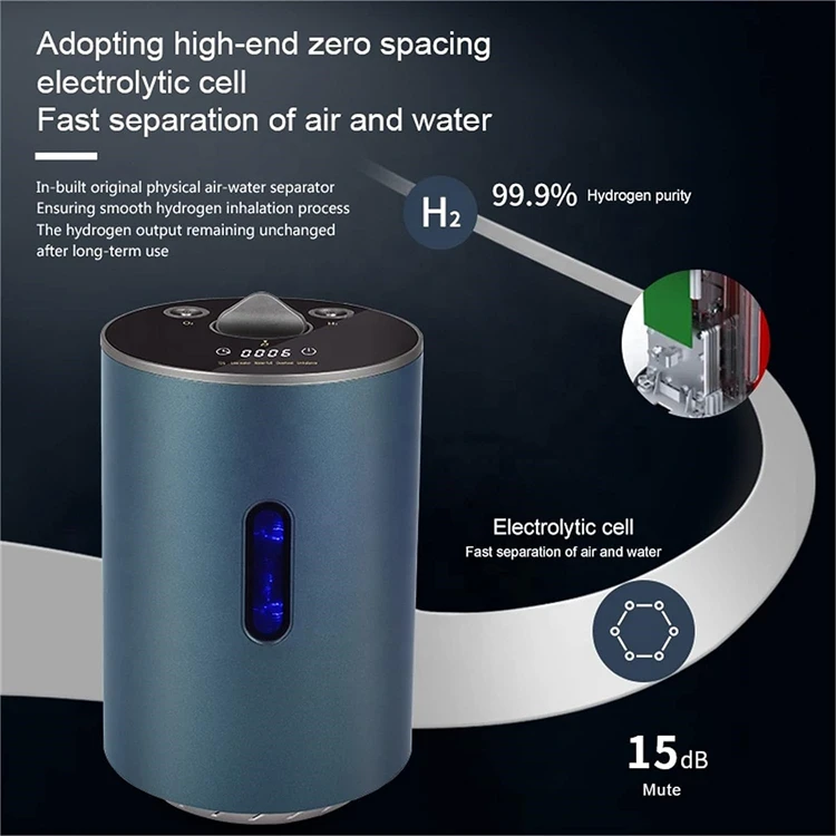 Hydrogen Generator Distilled Water Machine H2 Hydrogen Inhalation High Flow 225ml/minspe Ionizer ...