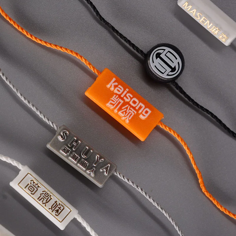 Custom Snap Label Fasteners Embossed Logo Swing Loop Hang Tags Seal ...