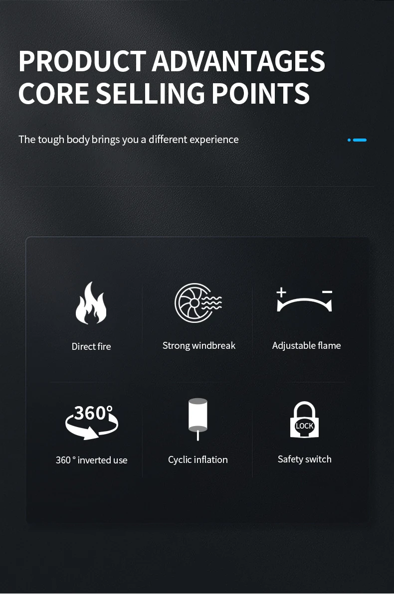 High Quality Blue Jet Flame Torch Lighter Butane Gas Refillable ...