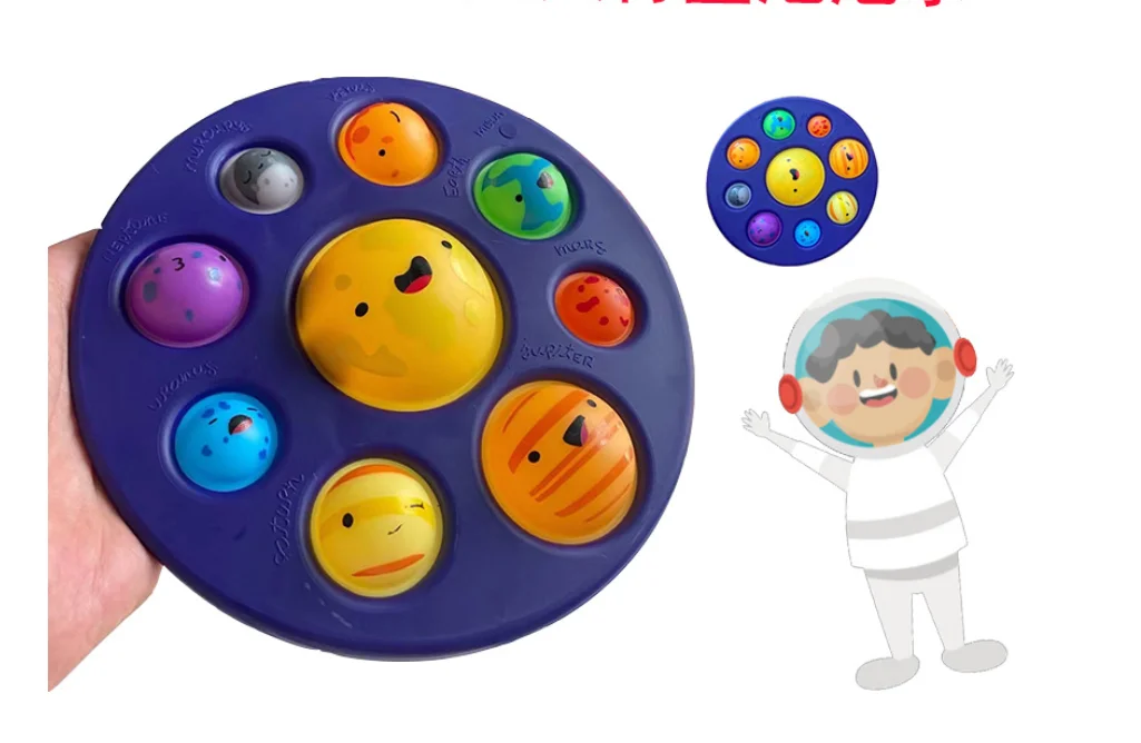 Kids Educational Planet Dimples Fidget Toy - Space Solar System