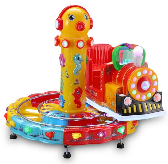 Dinibao Lovely Coin Operated Kid Train Ride Indoor Train Game Machine ...