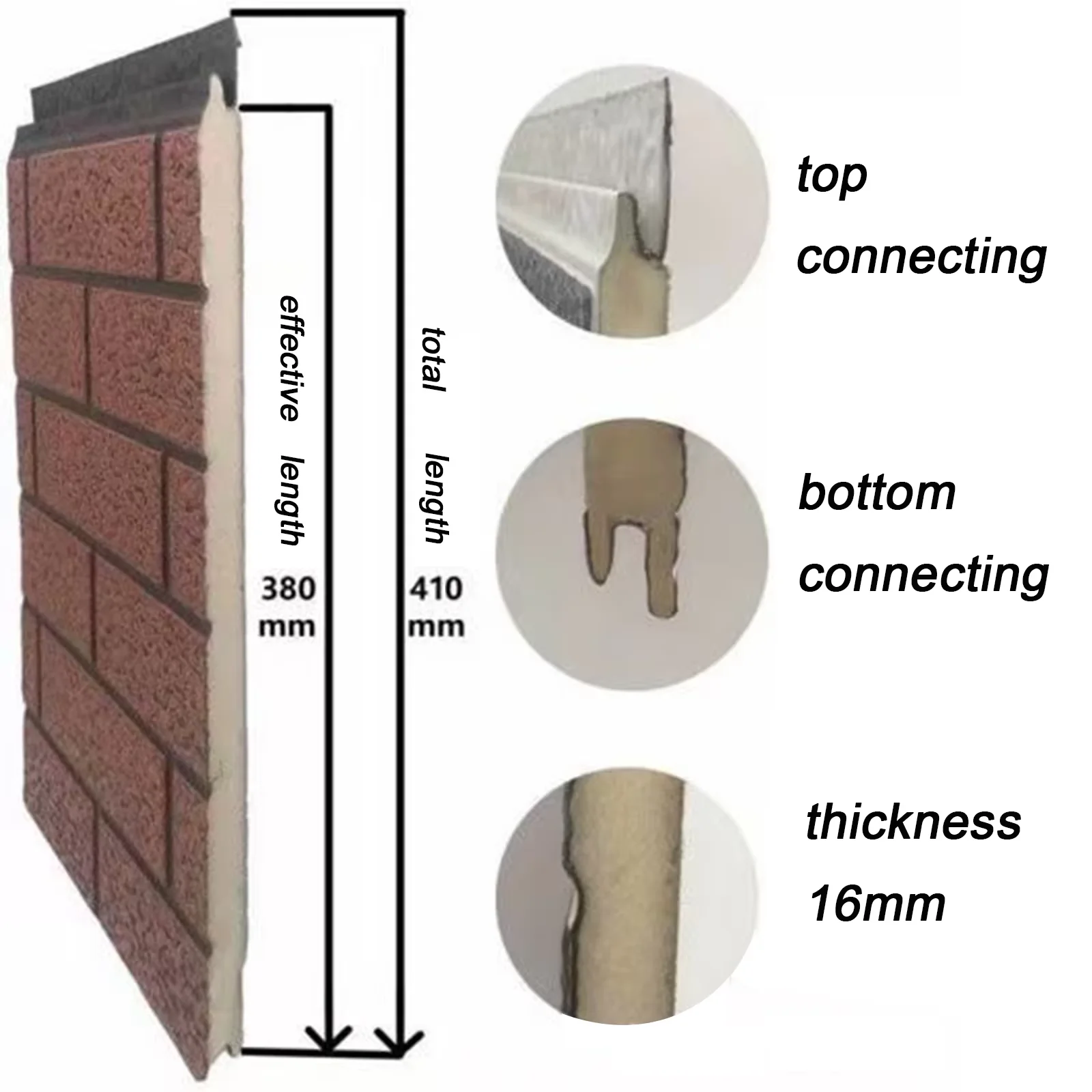 Decorative Pu Faux Brick Wall Cladding Fireproof Polyurethane Foam ...