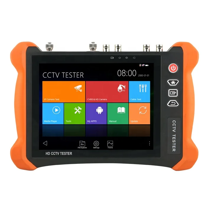 7" Touch Screen CCTV Tester Monitor - UHD 8K H.264 Analog/IP Camera ...