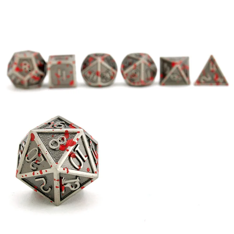 Professional 7 Pieces Metal Dnd Dice - Role Playing Set