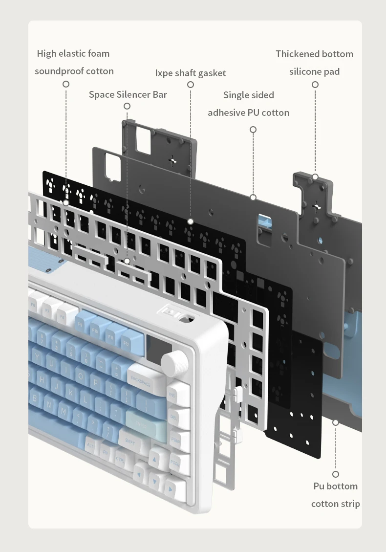 FL ESPORTS CMK75 82 Key Mechanical Keyboard - RGB Wireless