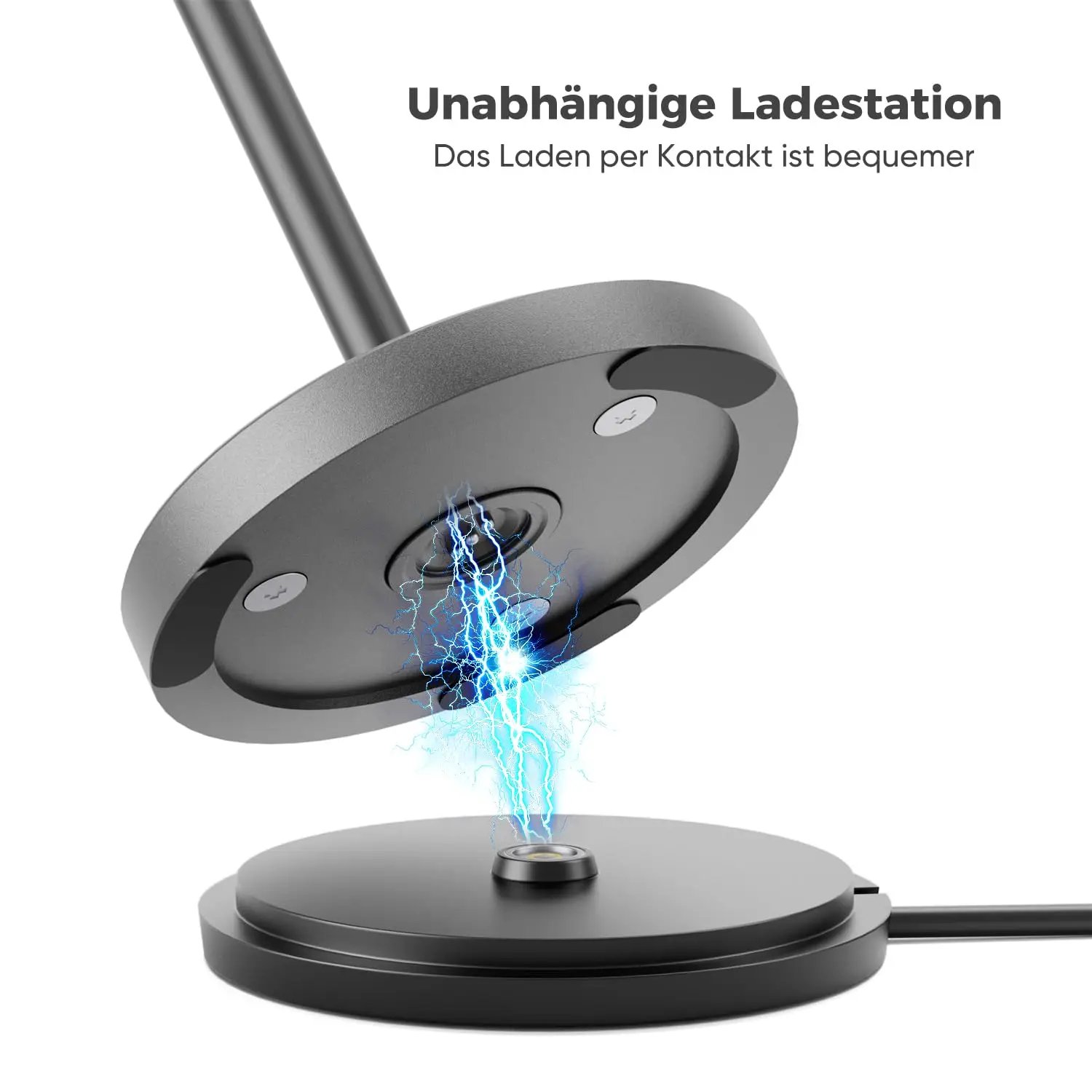 Modern Creative Style Round Led Table Lamp Battery Operated 3 Color ...