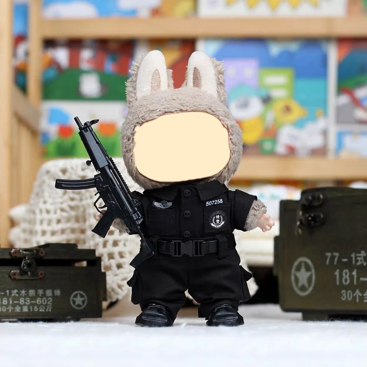 Security Style 17cm Doll Miniature Security Cloth Doll Accessories ...