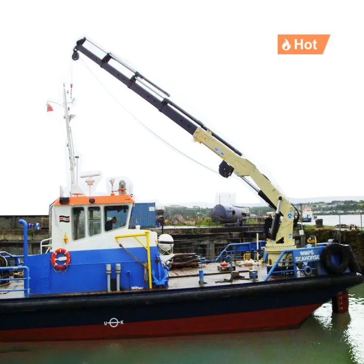 Small Telescopic Davit Type Ship Loading Cargo Shipboard Marine ...