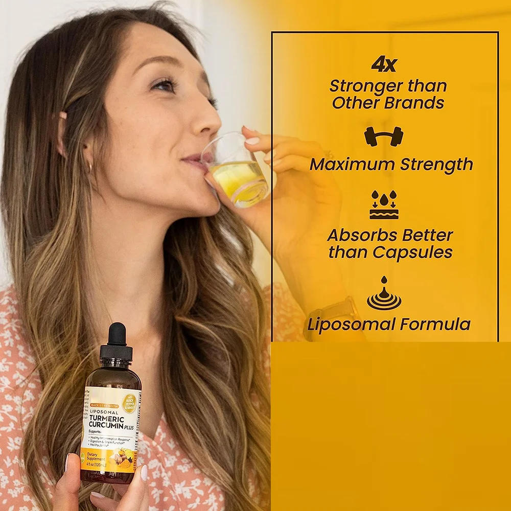 Liposomal Turmeric Curcumin Liquid Liposomal Turmeric Supplement With ...