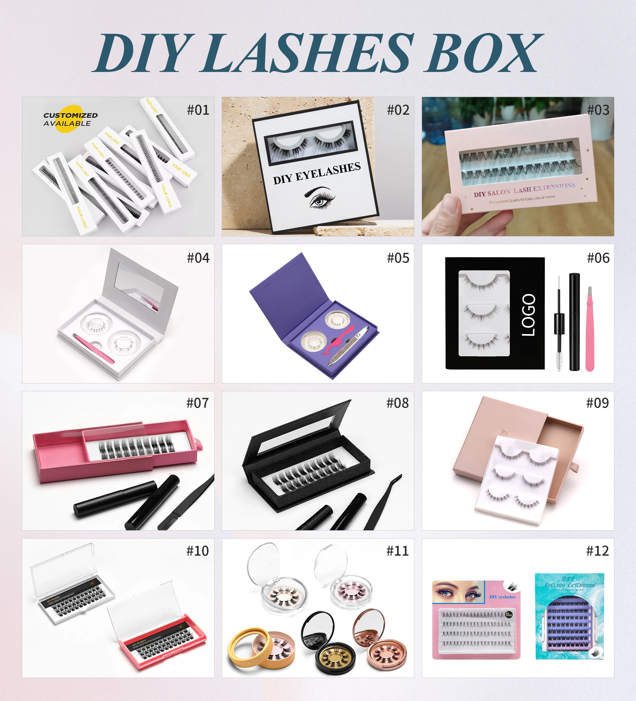 New Coming Cluster Lashes Pre-bond Press-on Diy Lashes Extension Kit ...