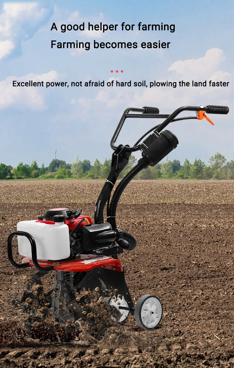 Micro-cultivator New Agricultural Tiller Multi-function Gasoline Tiller ...