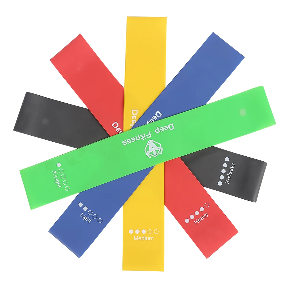 Customized Logo Elastic Resistance Loop Bands for Yoga