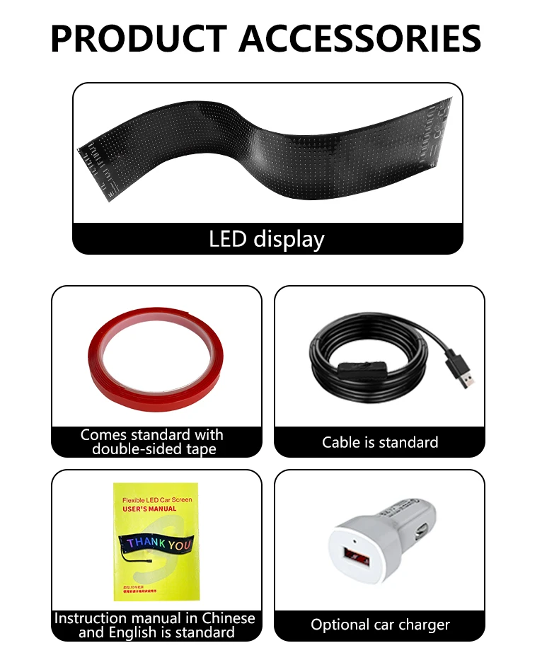 Programmable Flexible LED Matrix Panels for Car Windows